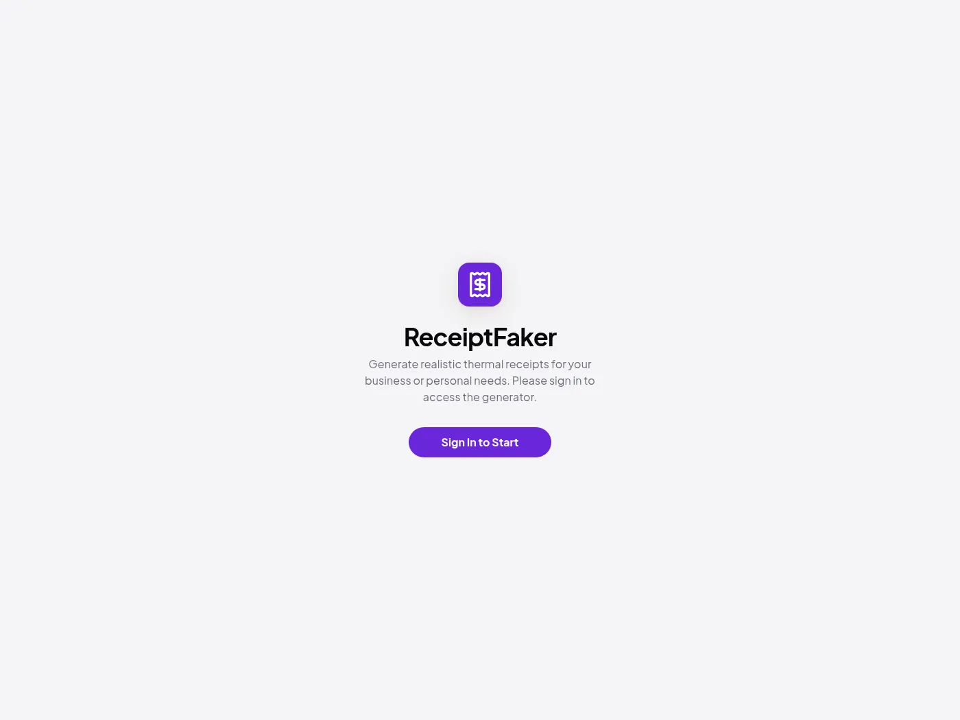 Receipt Faker App