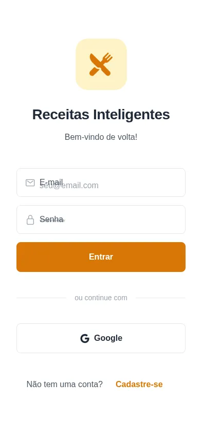 Receitas Inteligentes App
