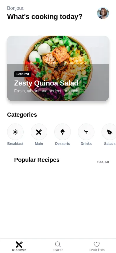 Recette Mobile App