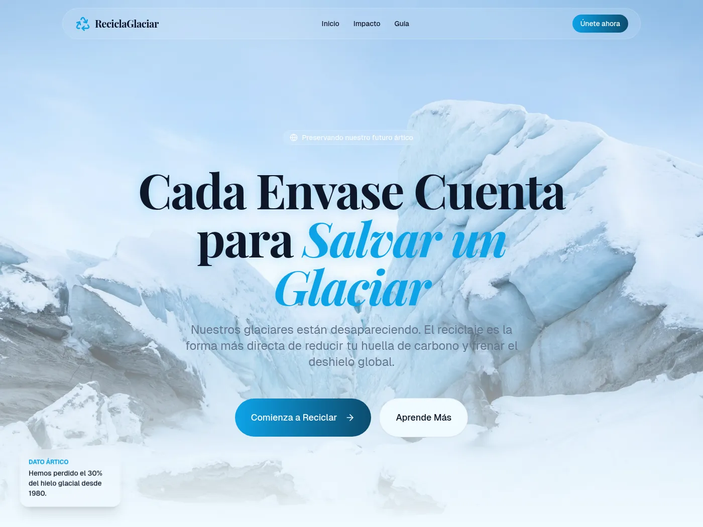 ReciclaGlaciar Web