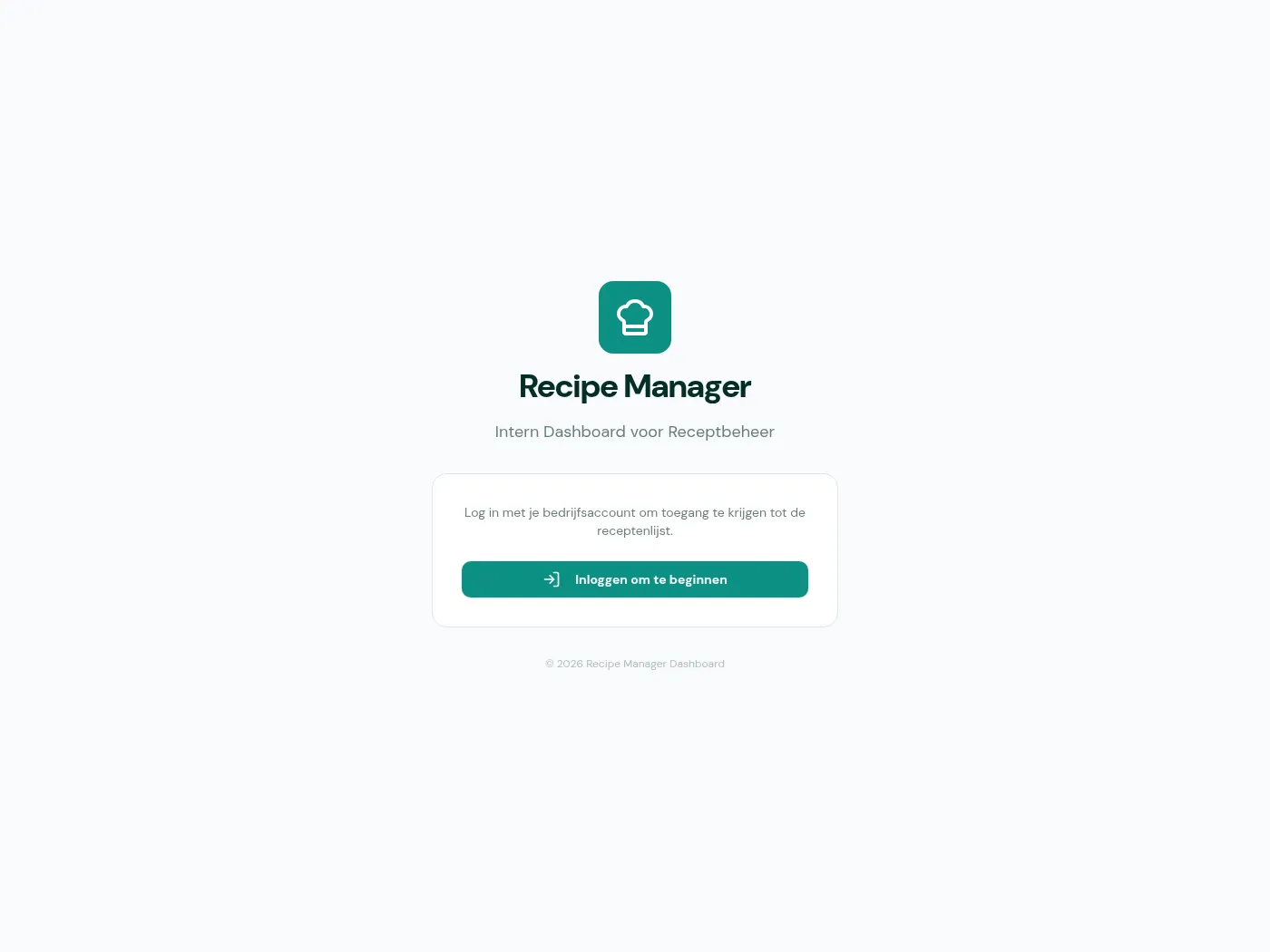 Recipe Manager Dashboard