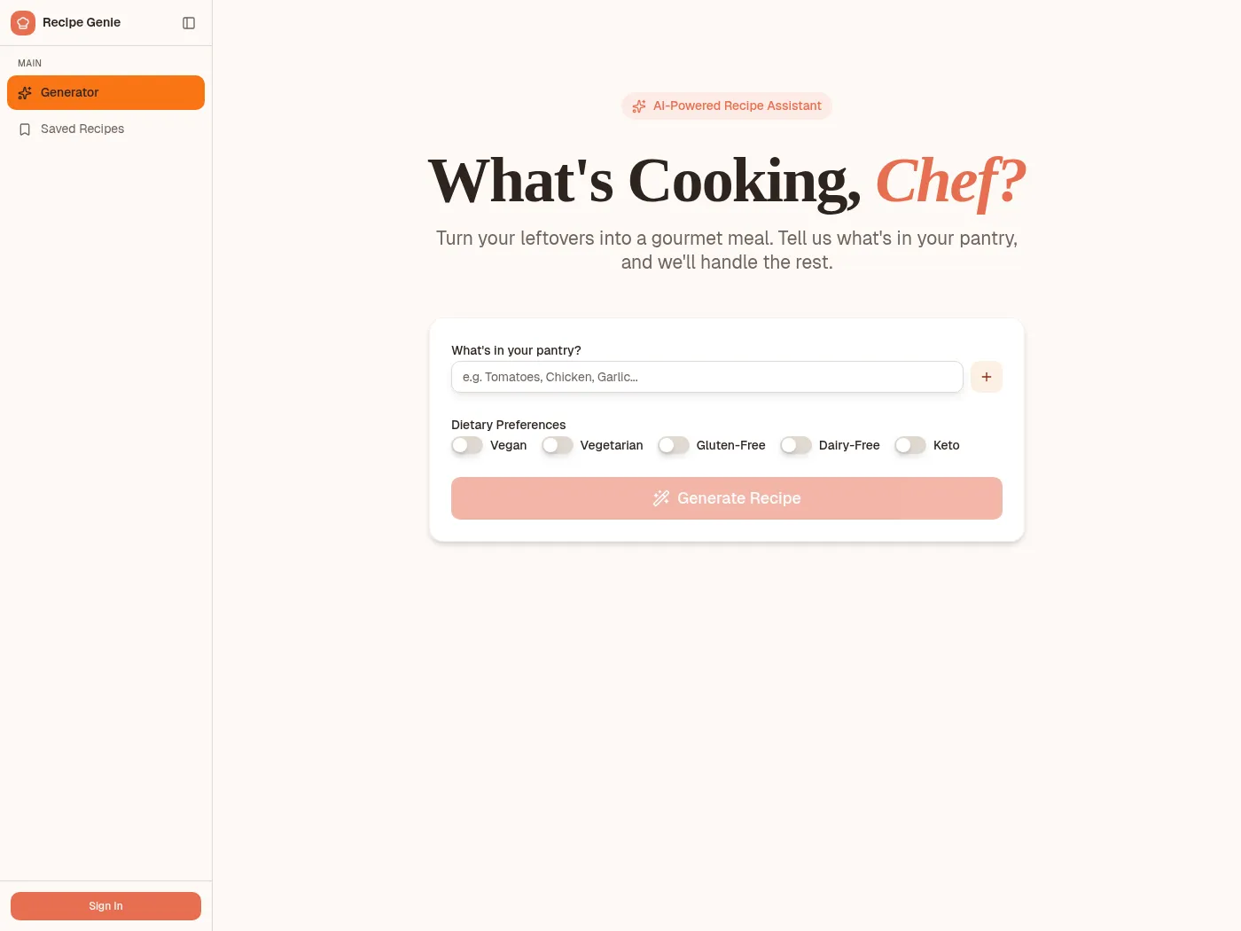 Recipe Genie