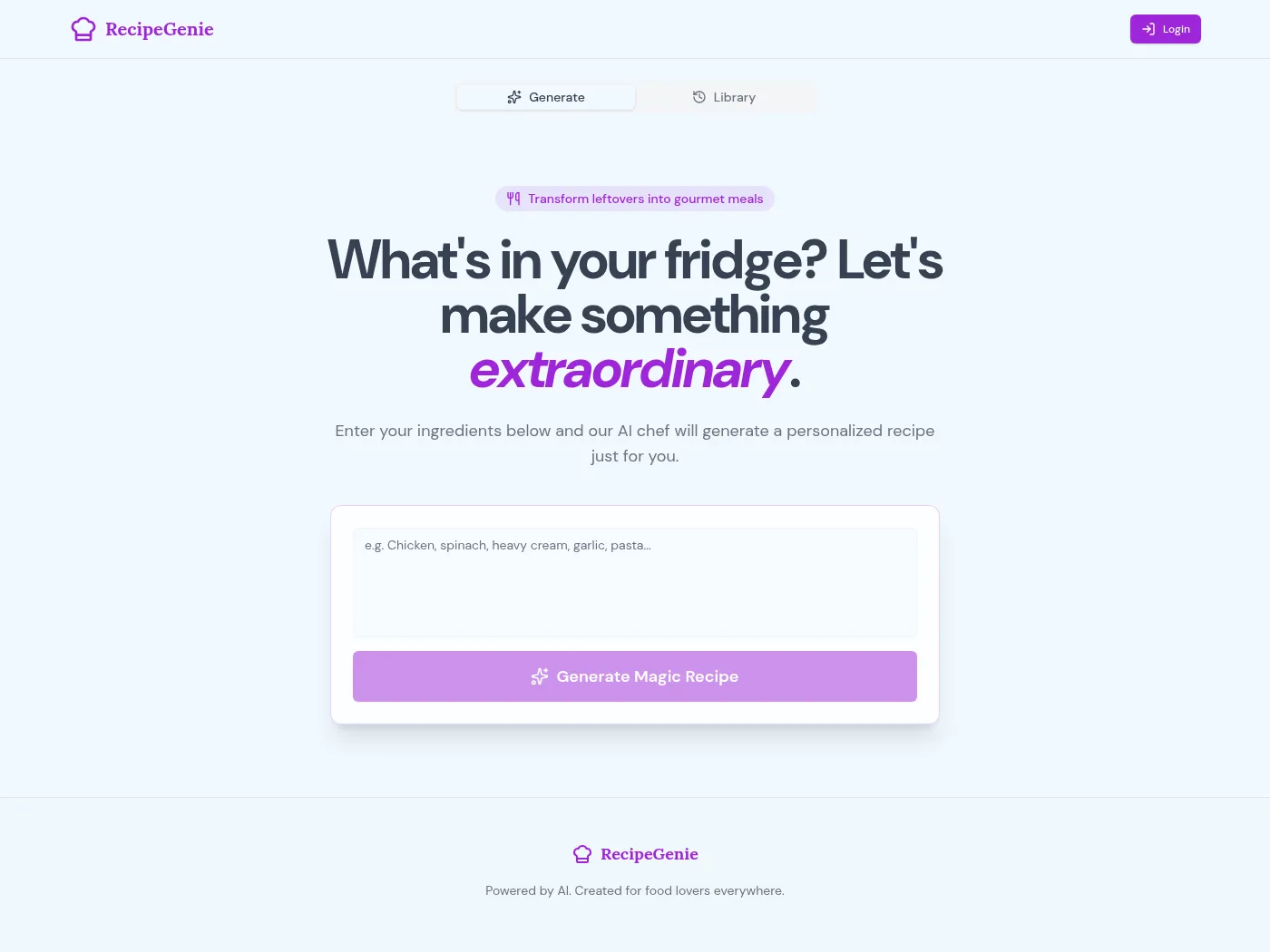 RecipeGenie