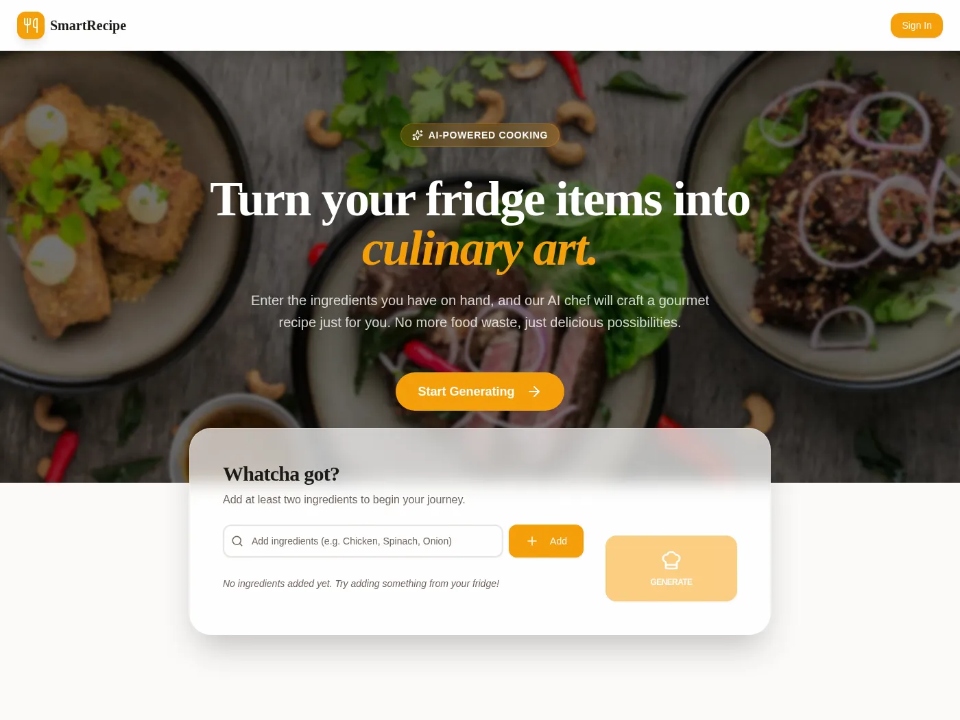 Smart Recipe Generator