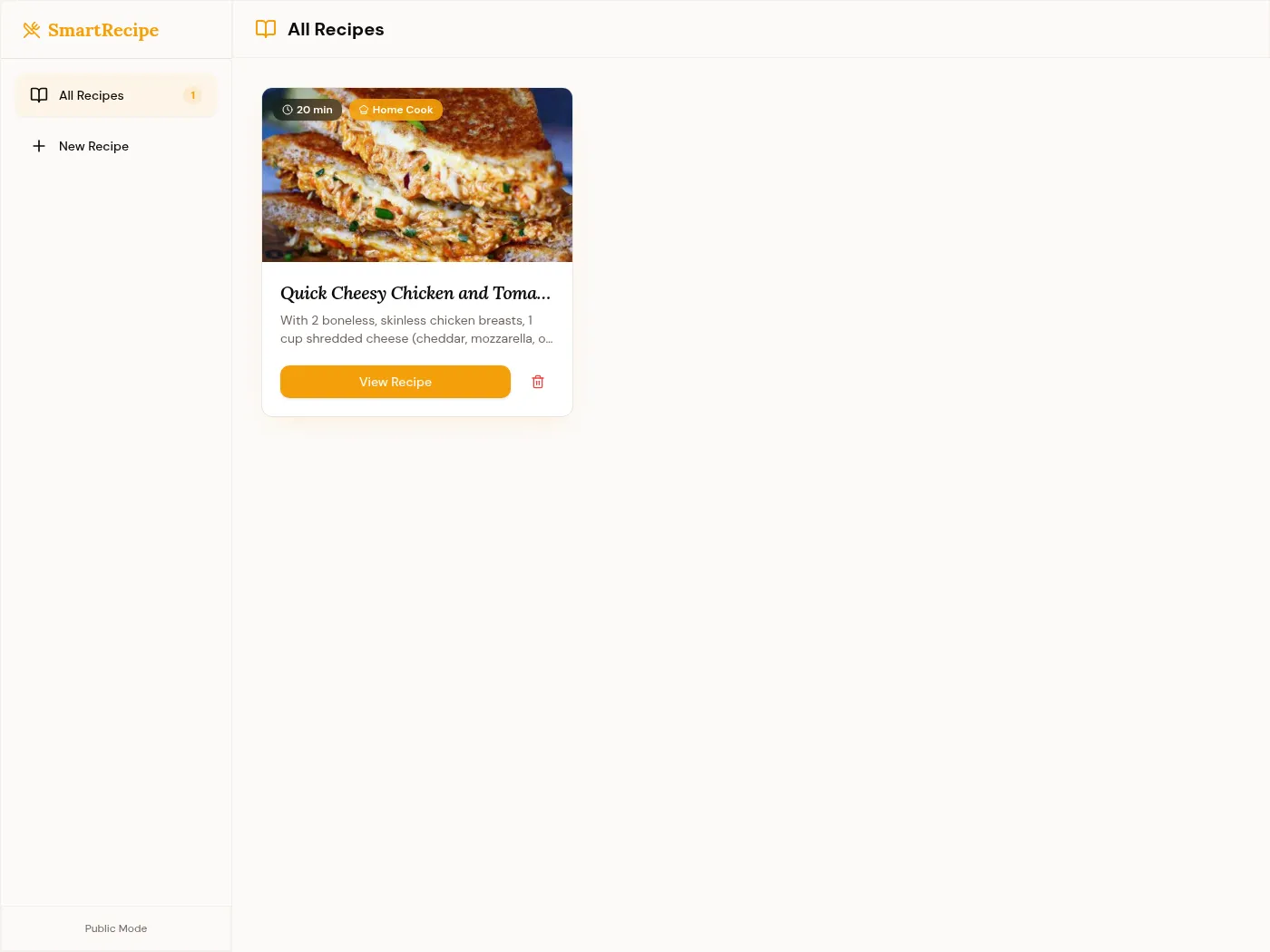 Smart Recipe Maker