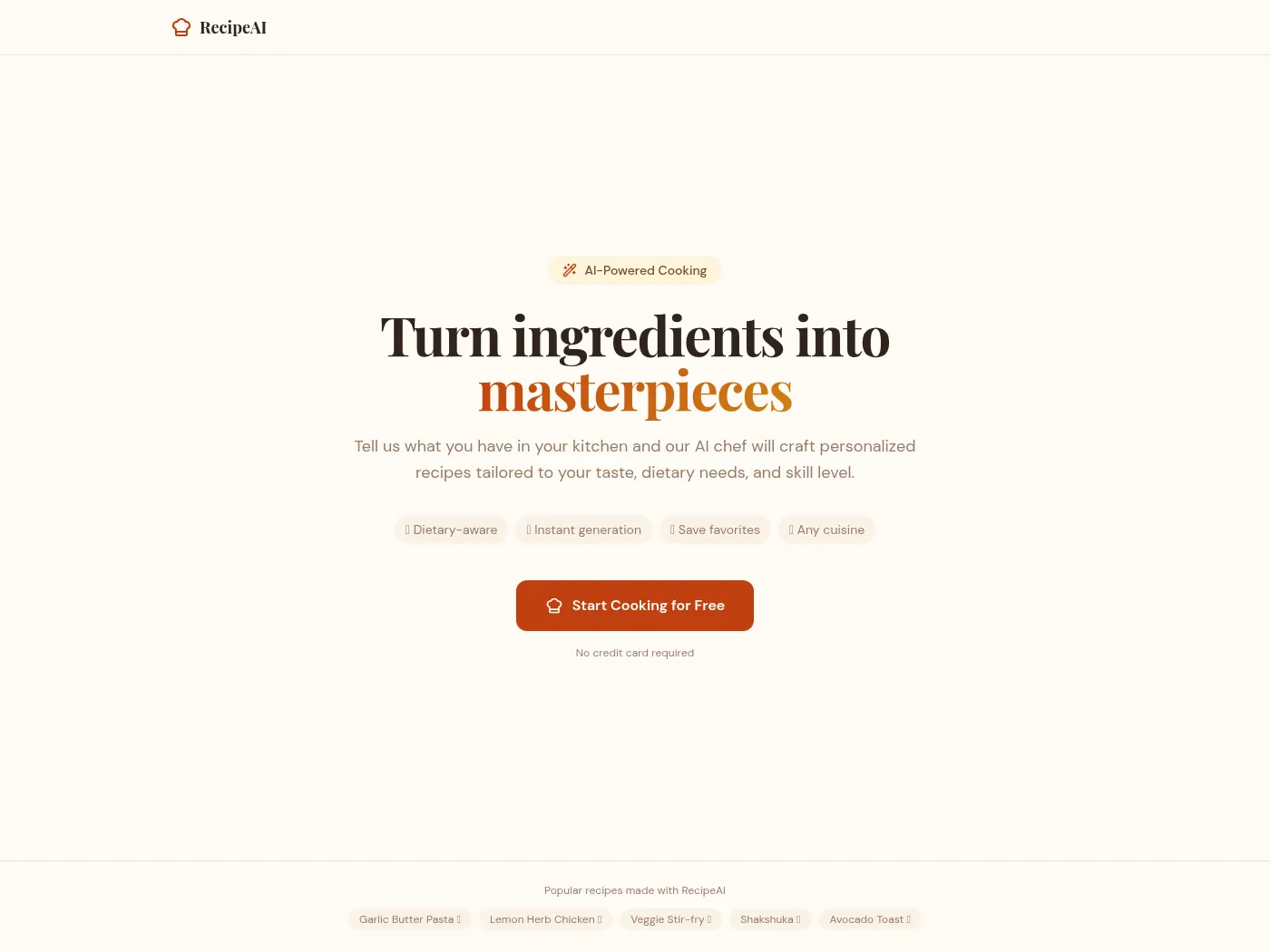 Smart Recipe Generator