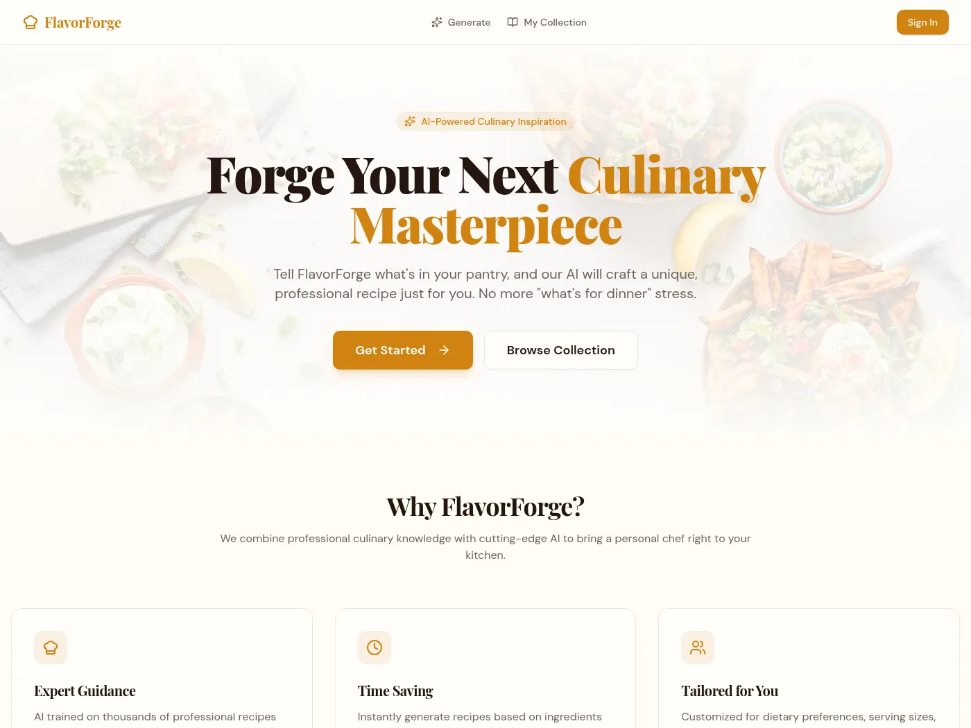 FlavorForge Recipe App