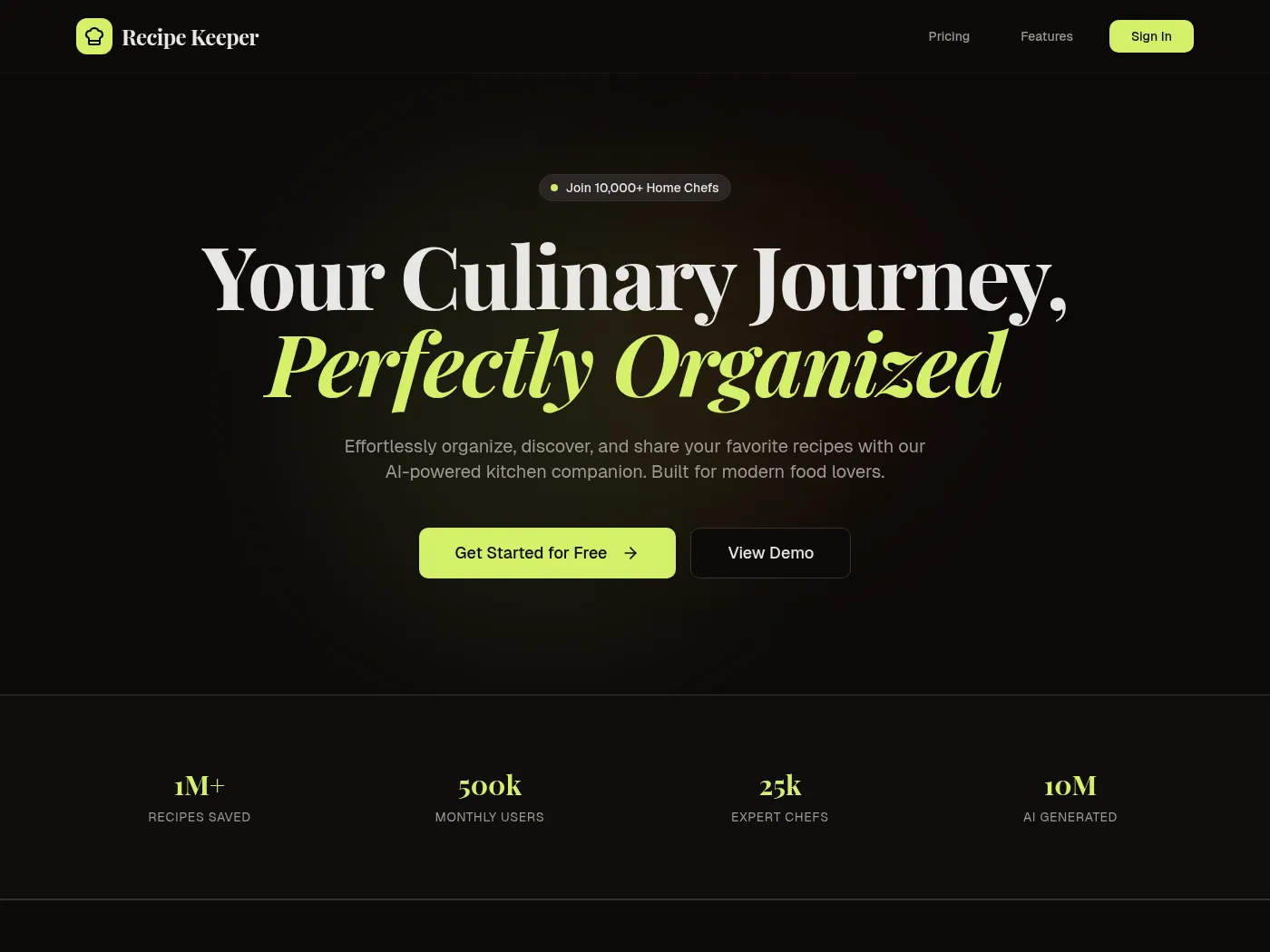 Recipe Keeper App