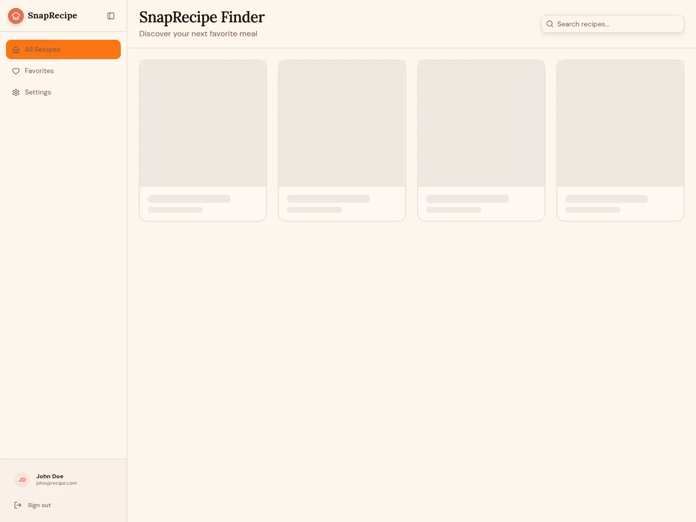 SnapRecipe Finder
