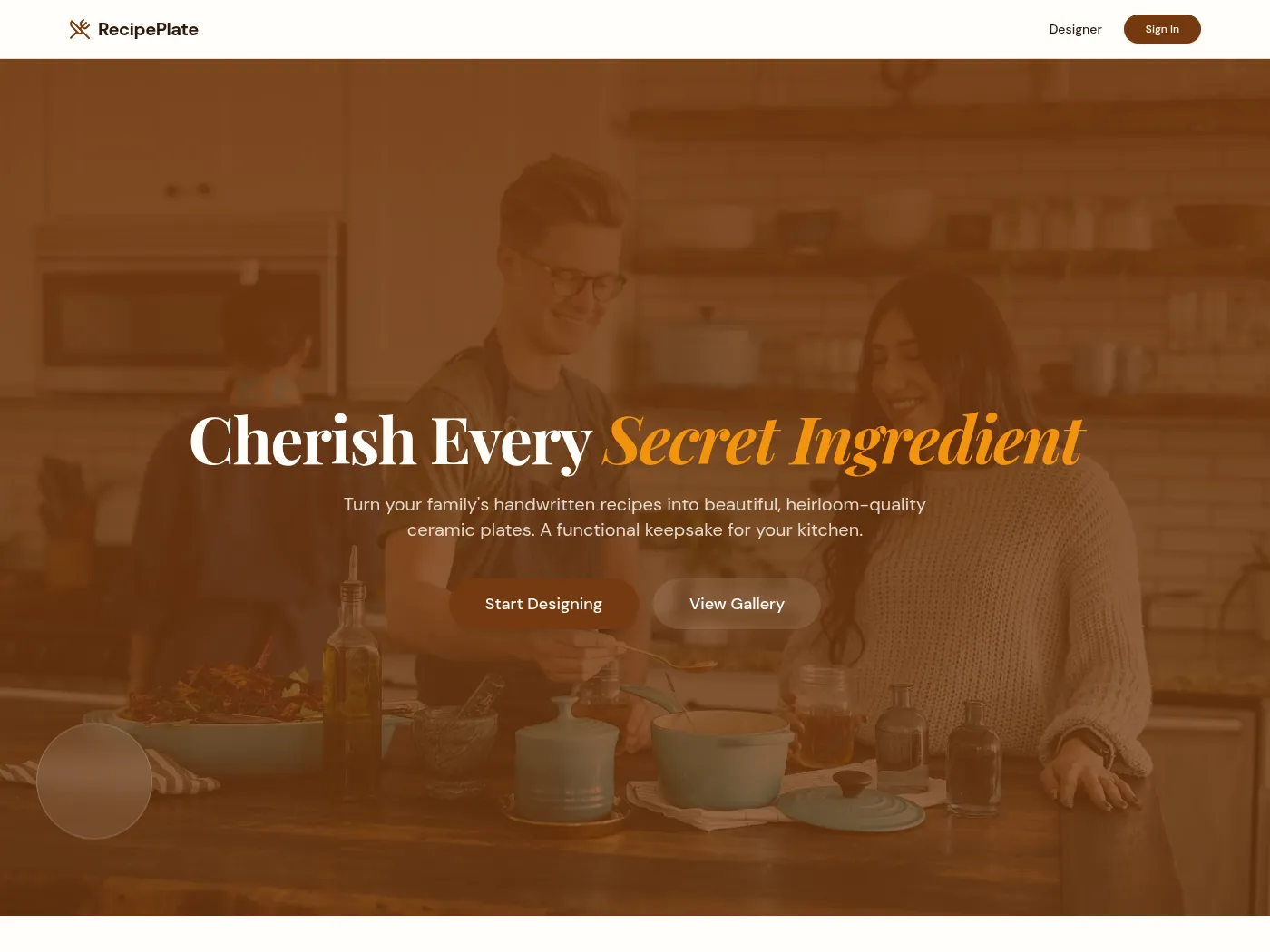 Recipe Plate Designer