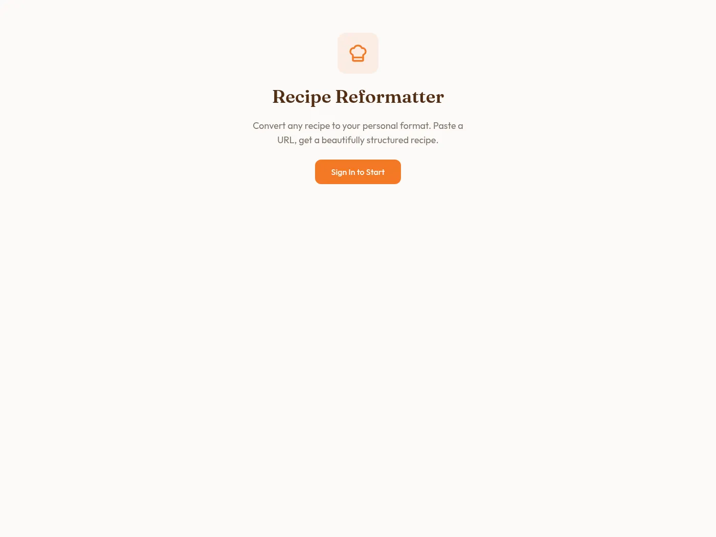 Recipe Reformatter