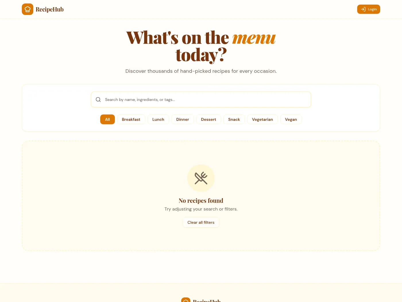 Recipe Finder Hub