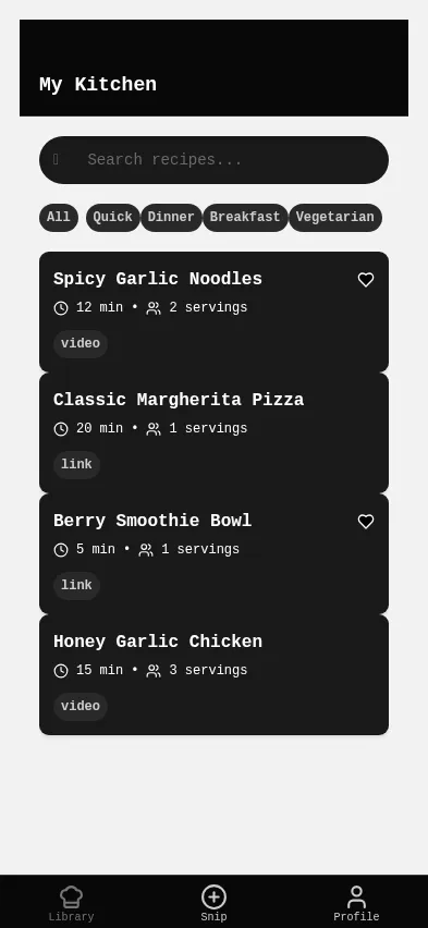 Recipe Snip Mobile