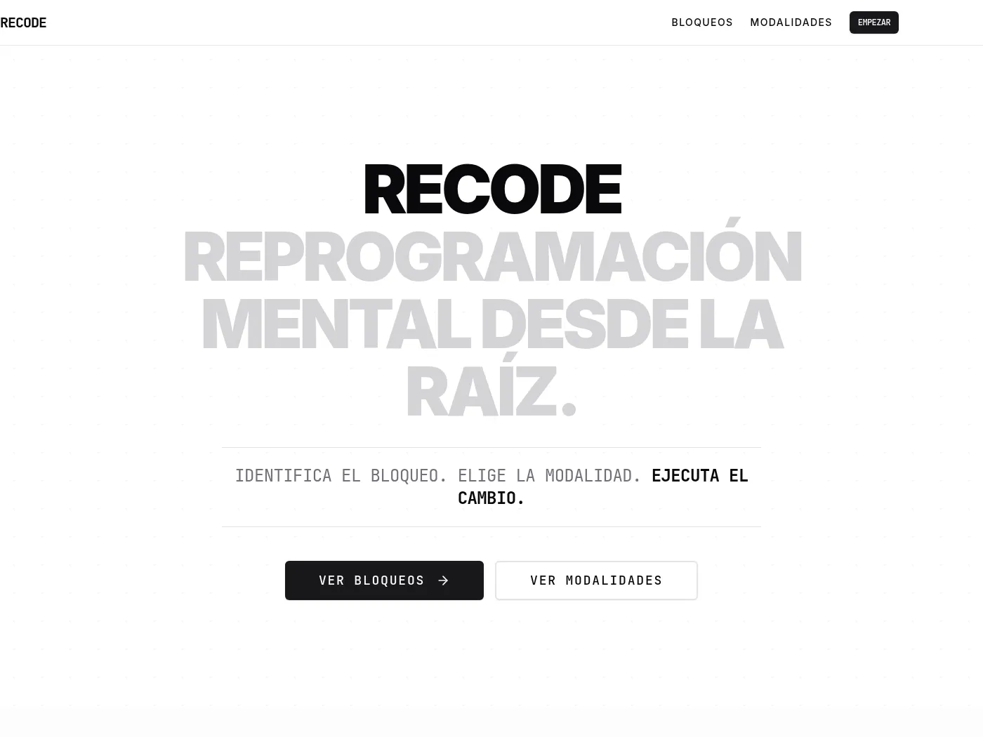 RECODE Mind Reprogramming