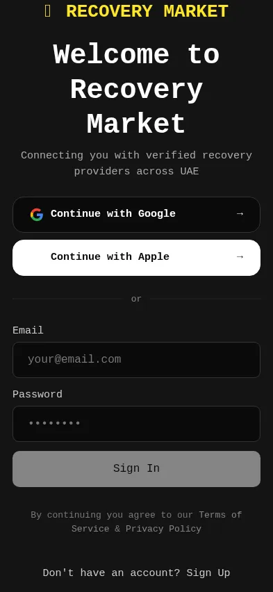 Recovery Market UAE