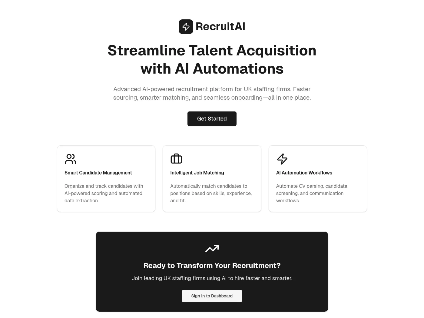 RecruitAI Staffing Portal