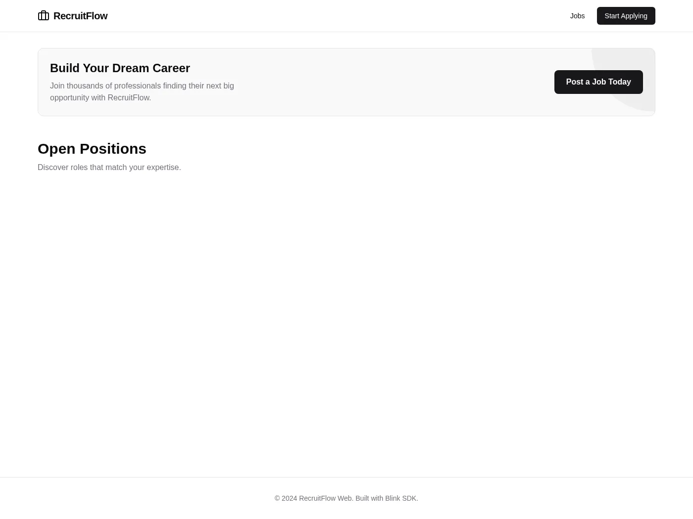 RecruitFlow Web