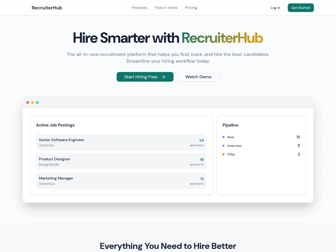Organized Recruiter Hub