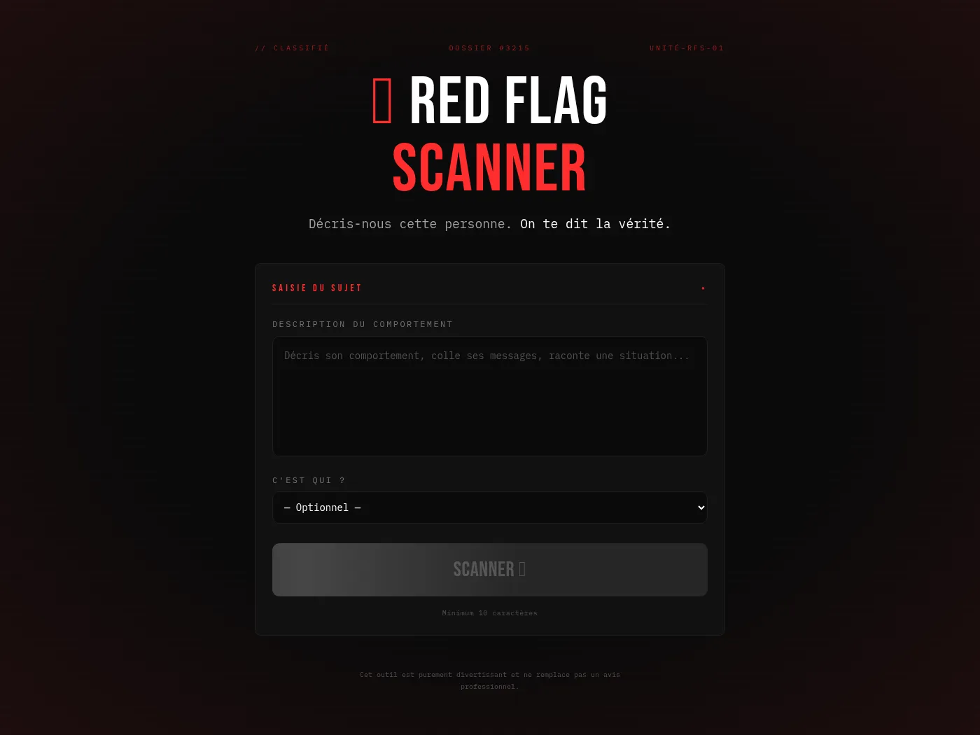 Red Flag Scanner
