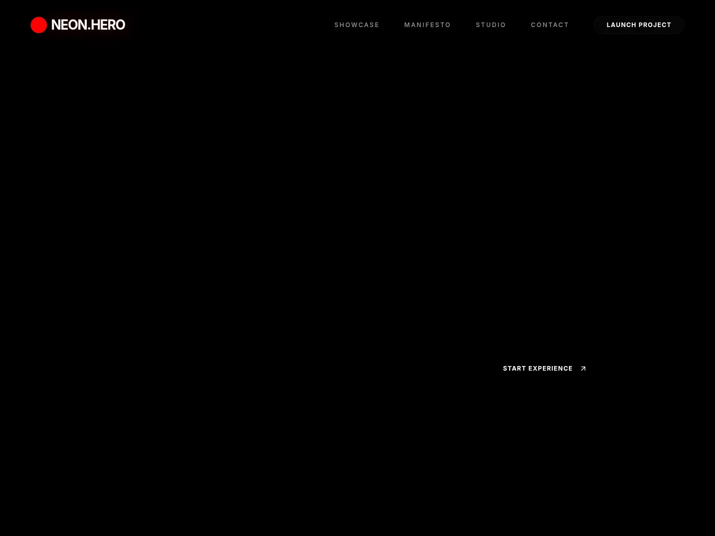 Red Neon Hero UI