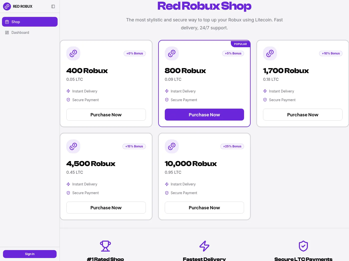 Red Robux Design Shop