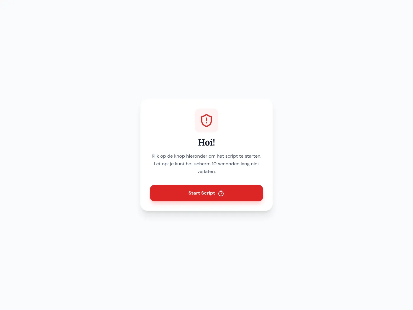 Red Screen Timer