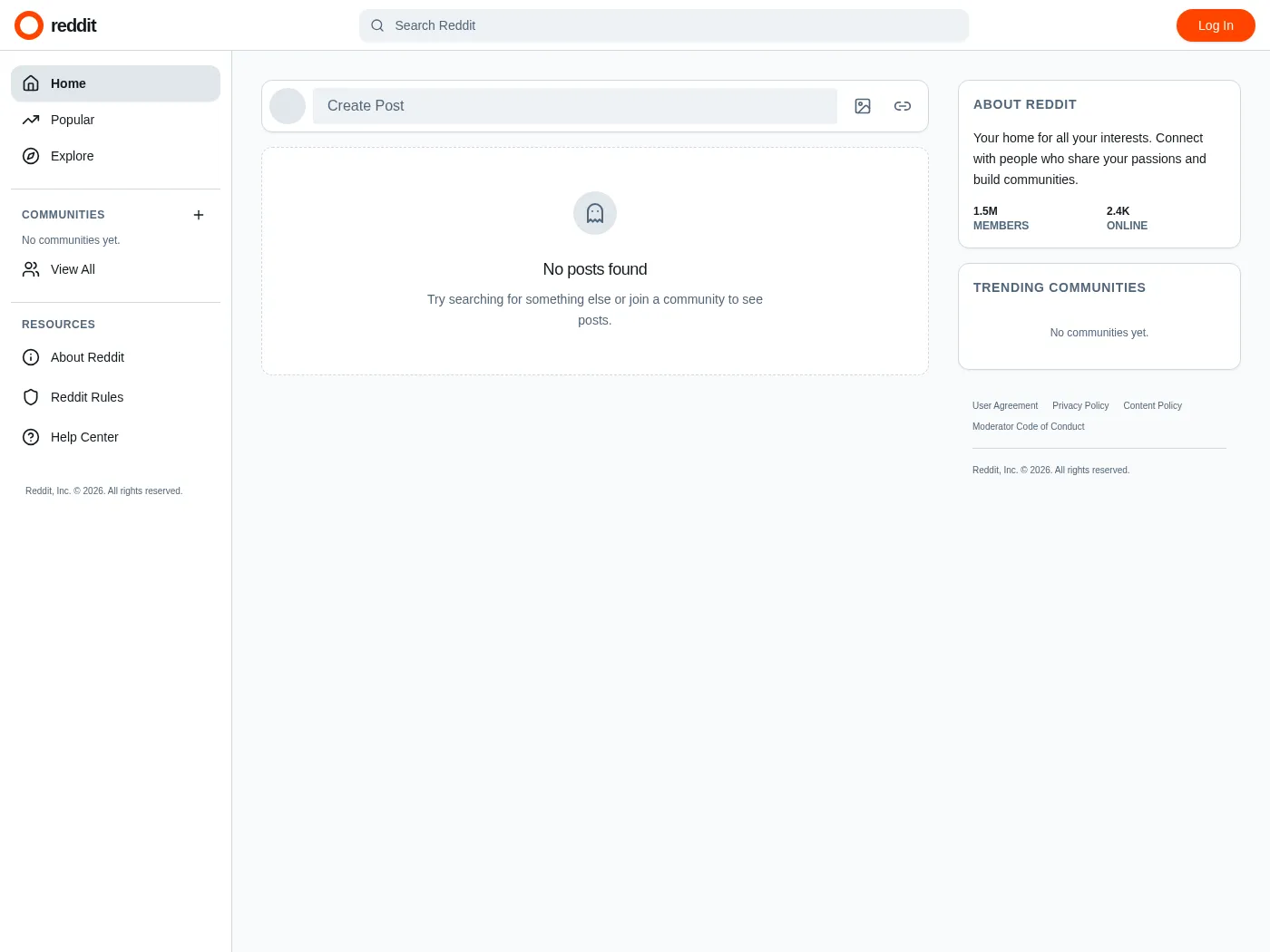 Reddit Clone Network