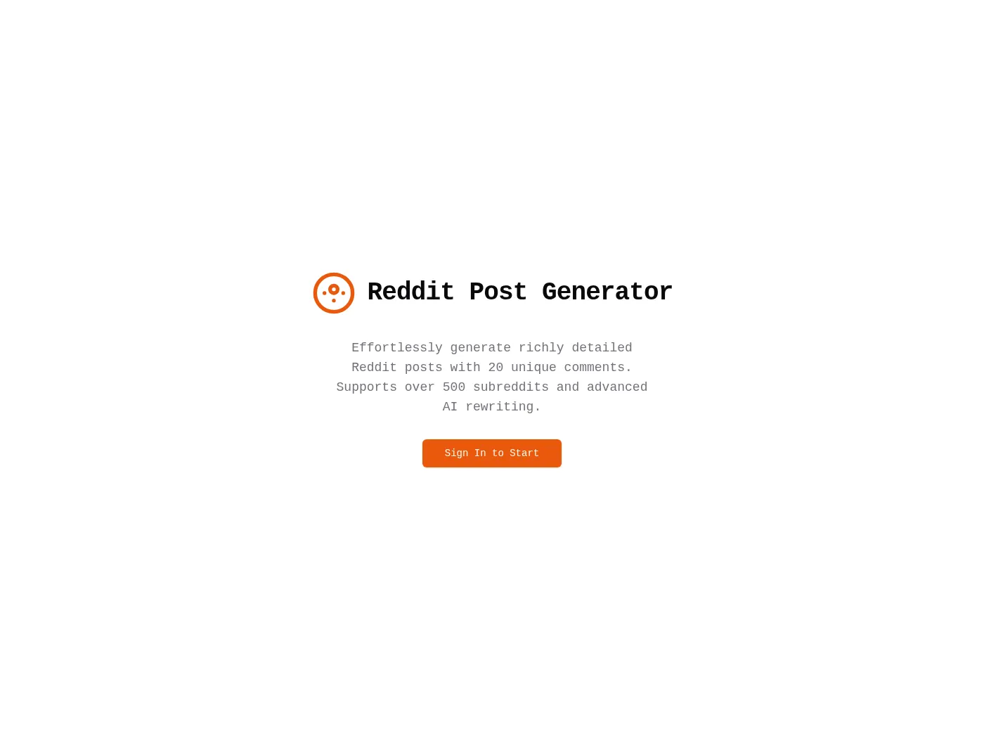 Reddit Post Generator