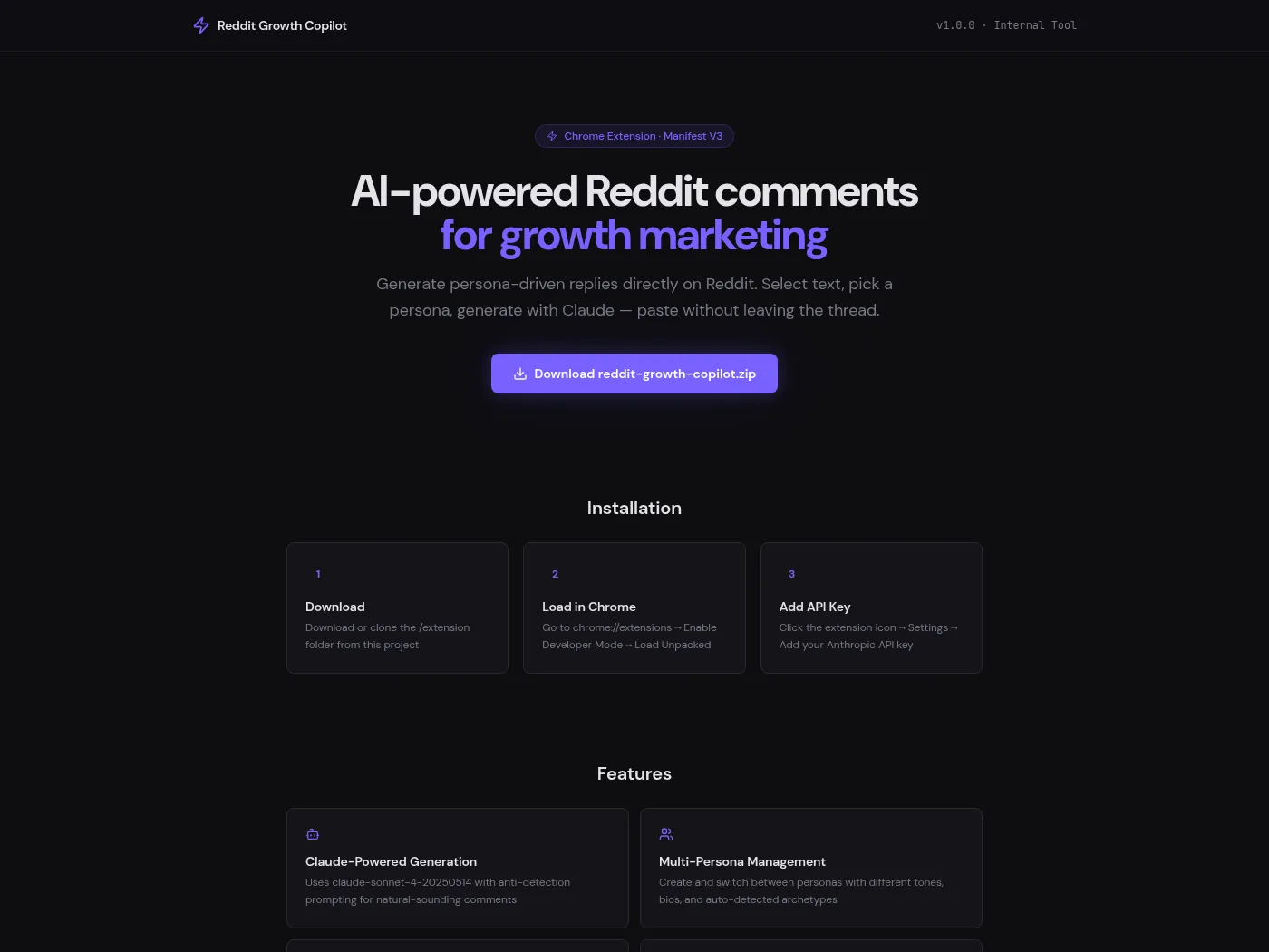 Reddit Growth Copilot Extension