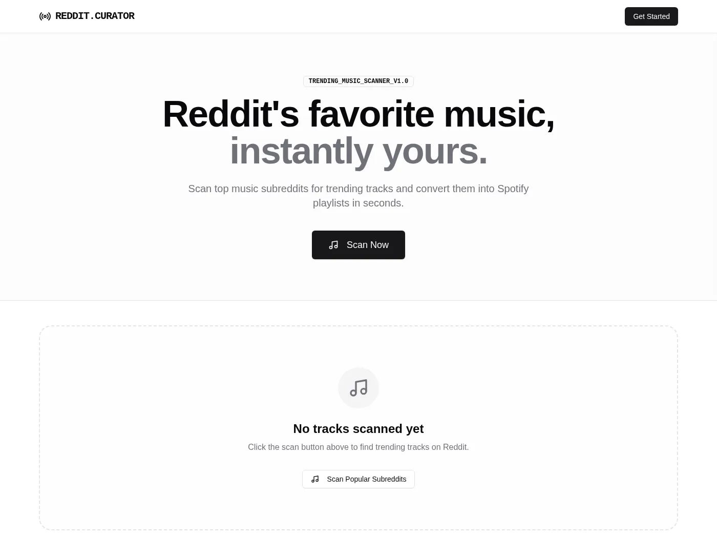 Reddit Music Curator
