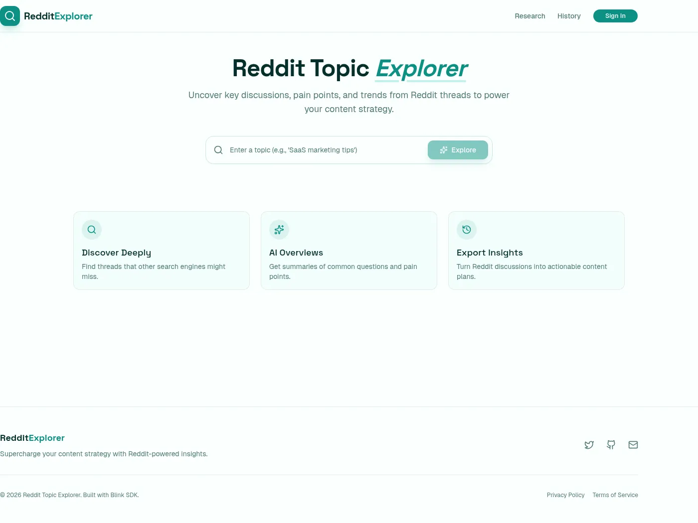 Reddit Topic Explorer