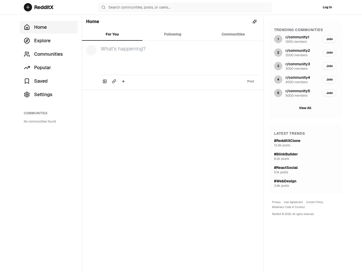 Reddit X Twitter Clone