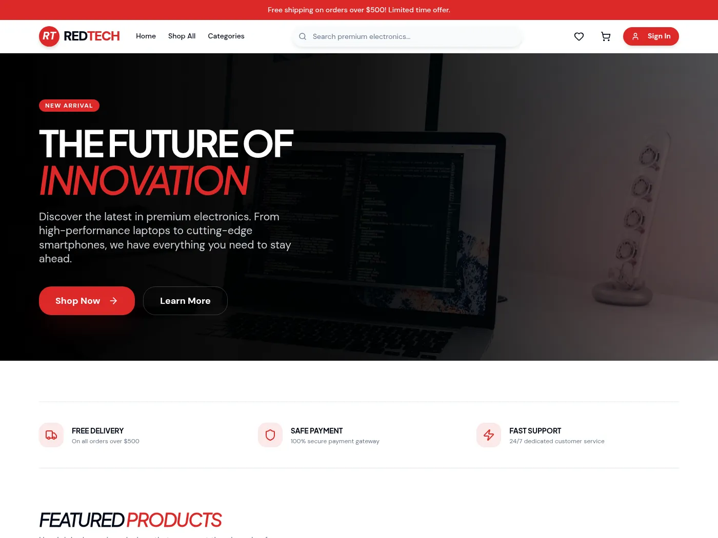 RedTech Electronics Store