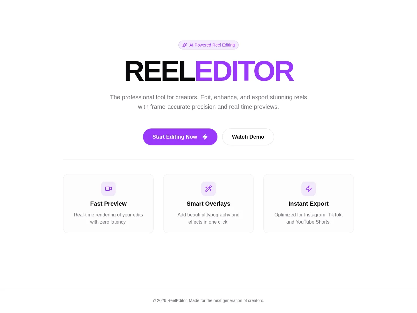 Reel Editor