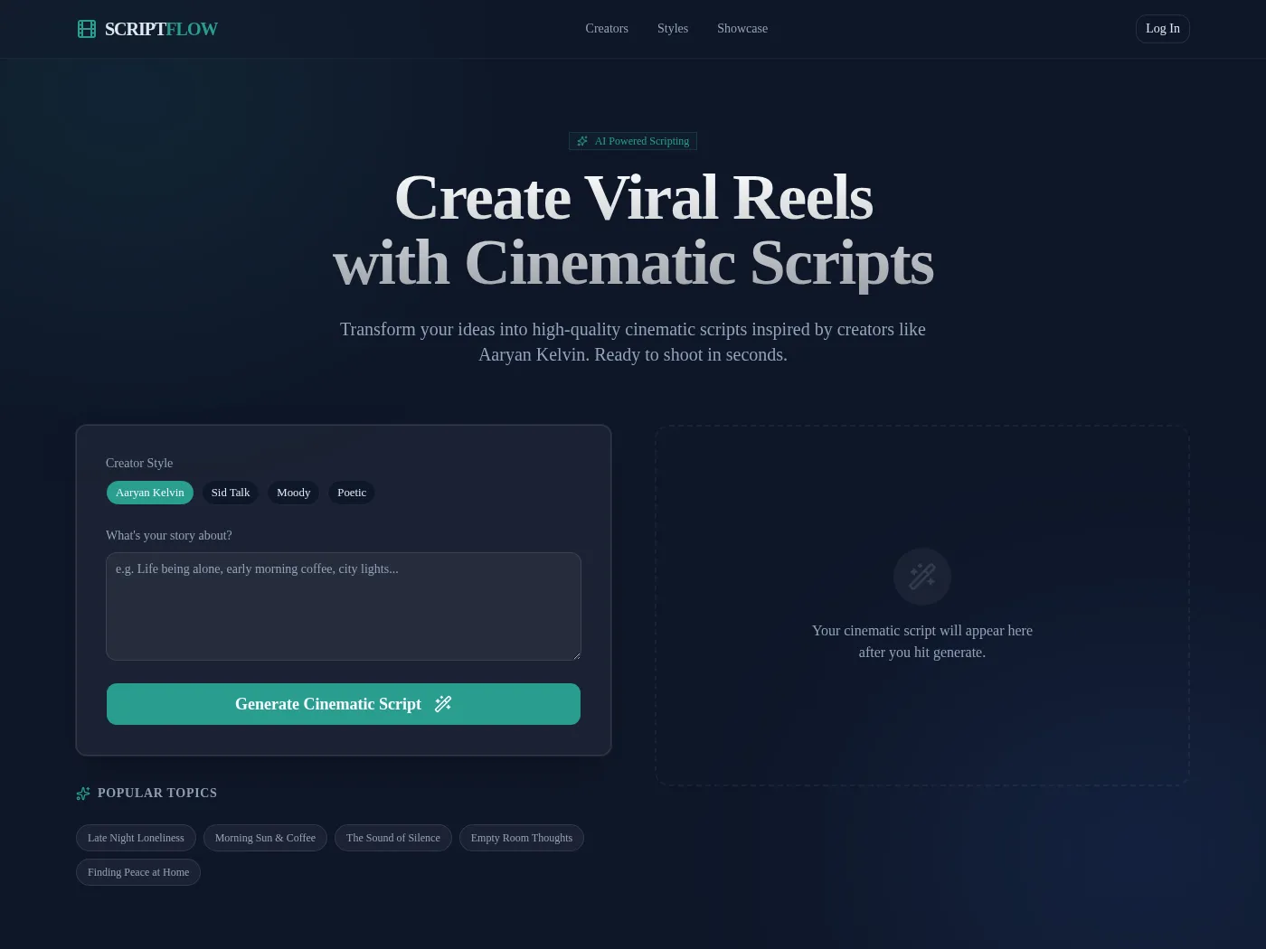 Reel Script Generator