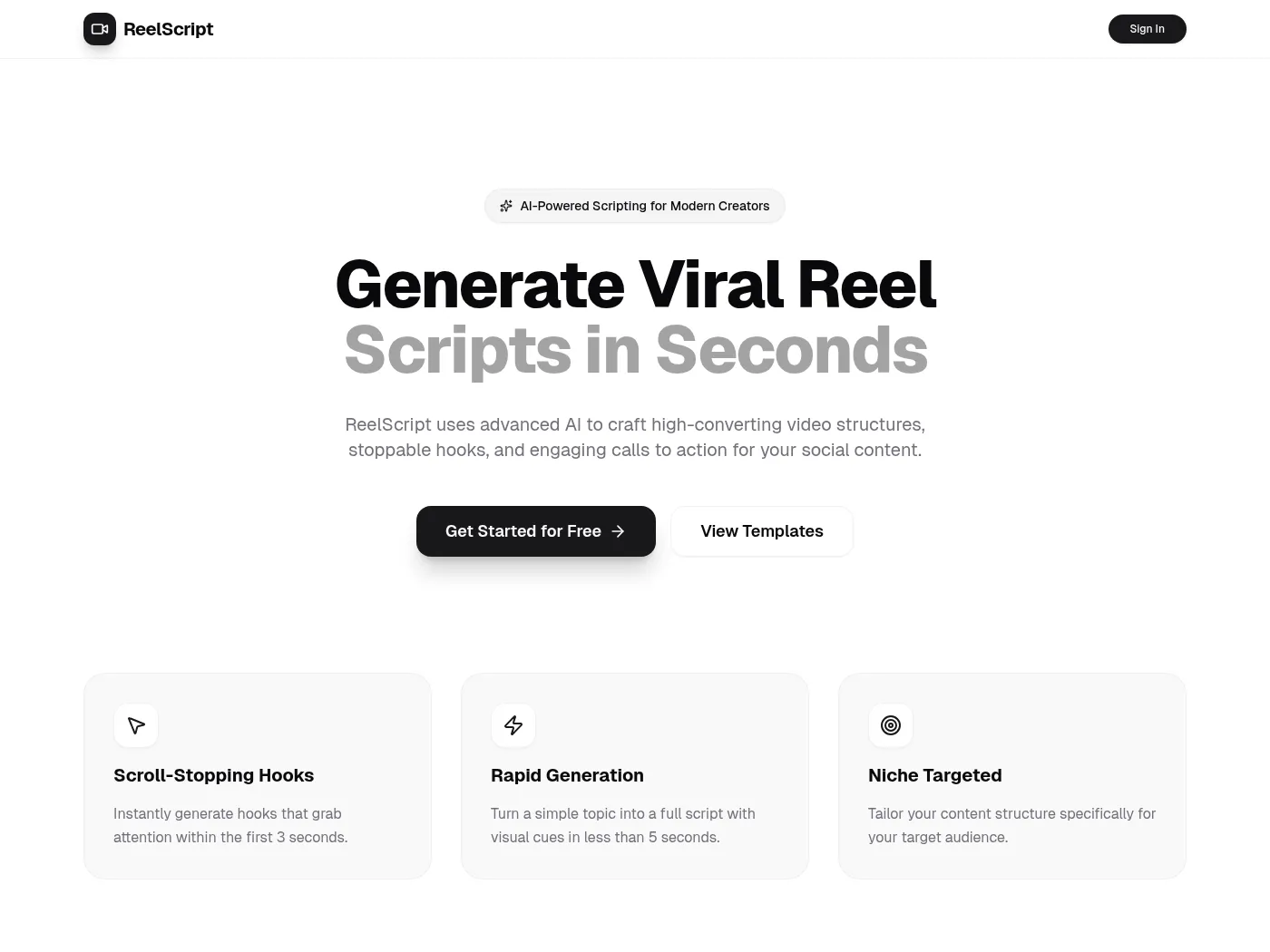 ReelScript Generator