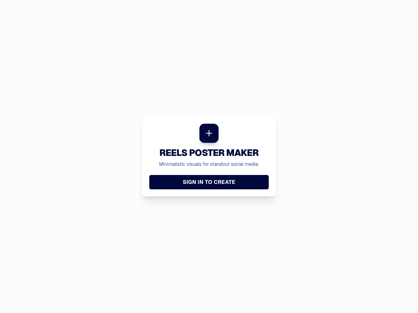 Minimal Reels Poster Maker