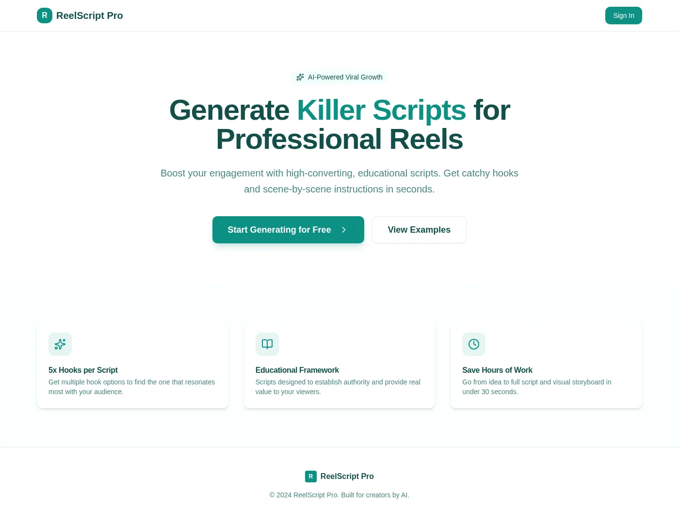 ReelScript Generator