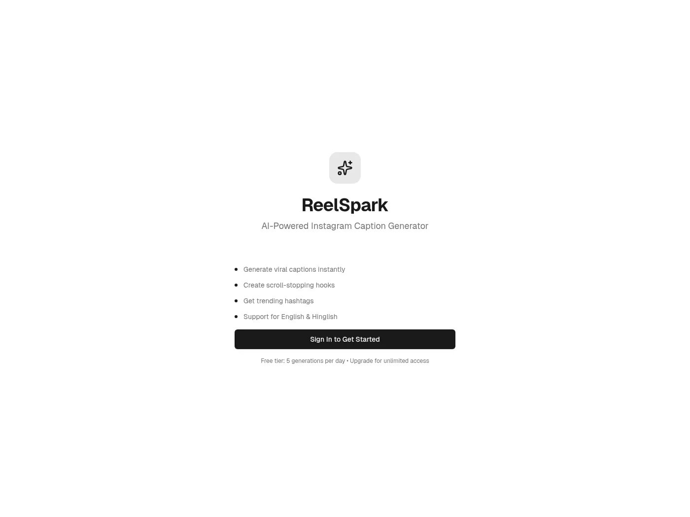 ReelSpark MVP