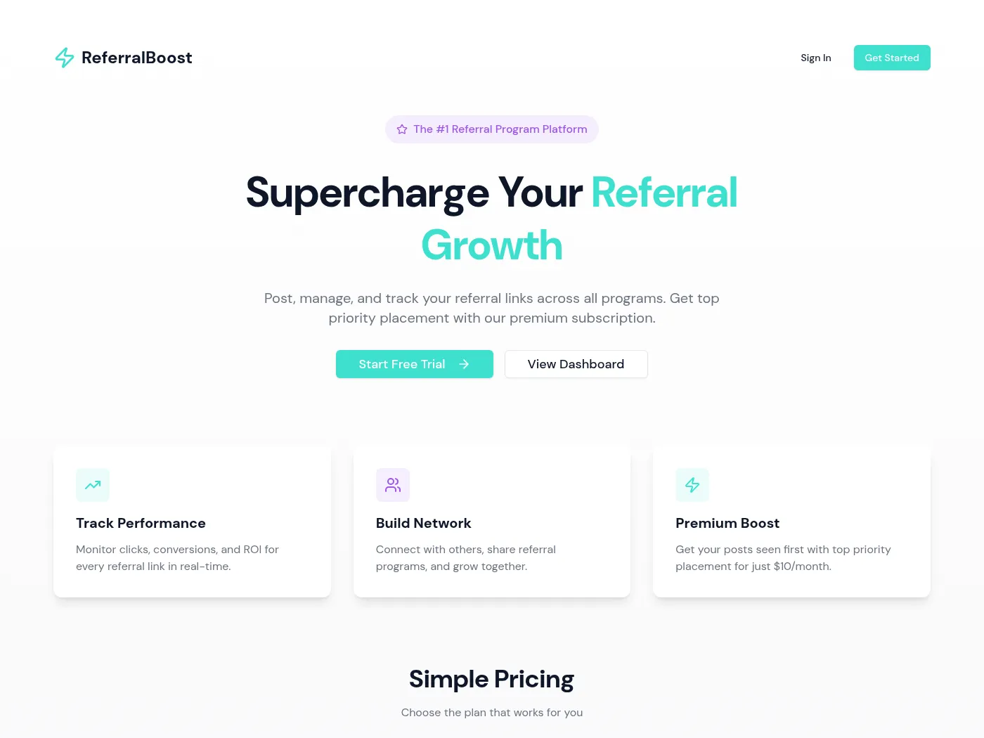 ReferralBoost Platform
