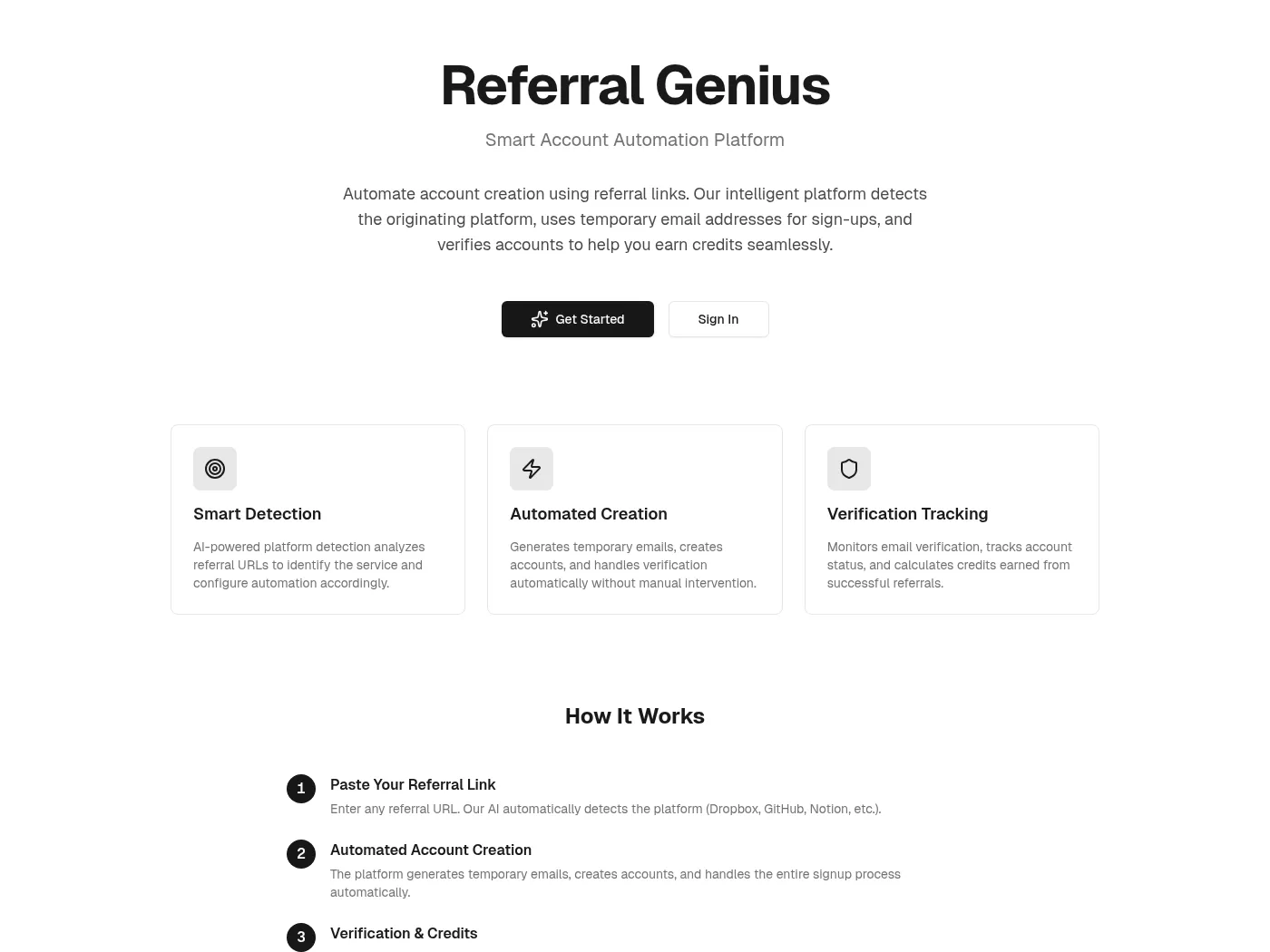 Referral Genius Platform