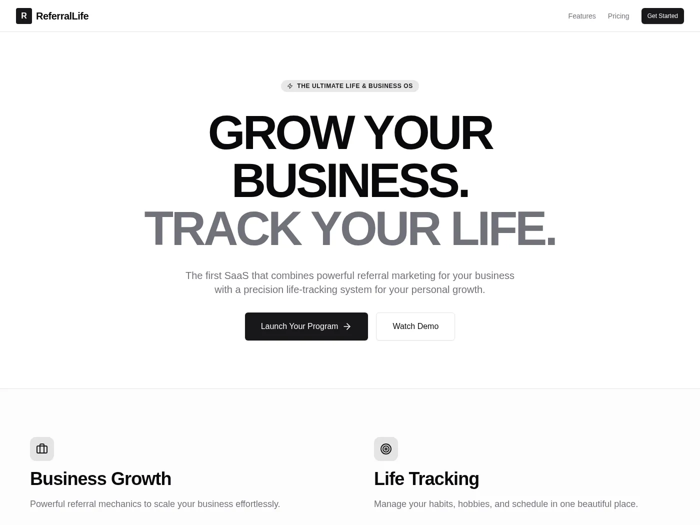 ReferralLife Platform