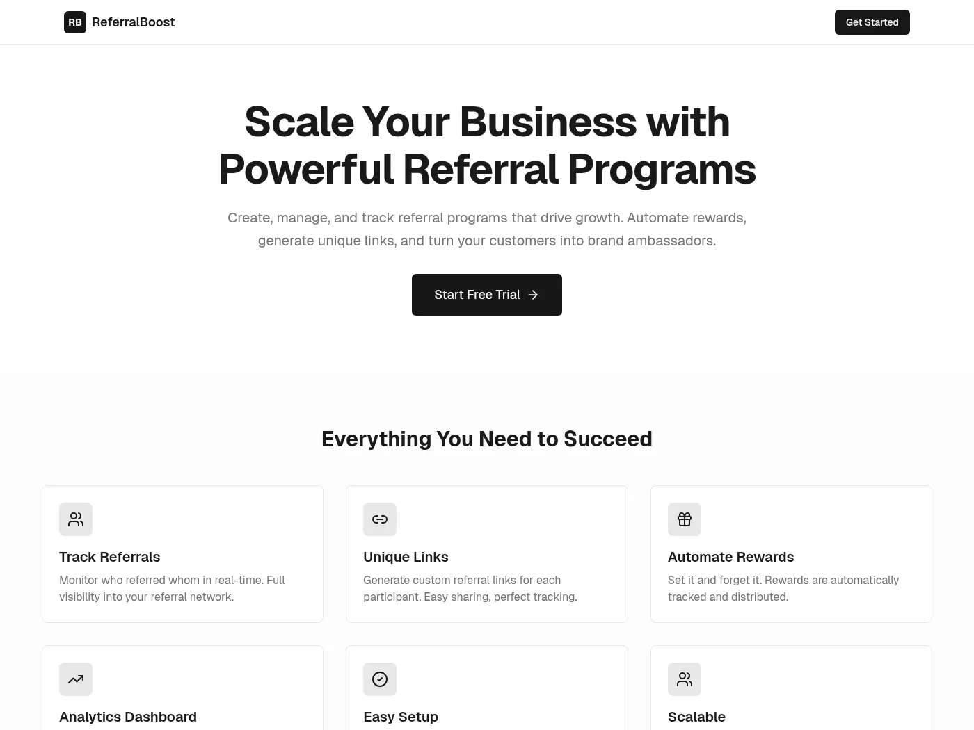 ReferralBoost SaaS Platform