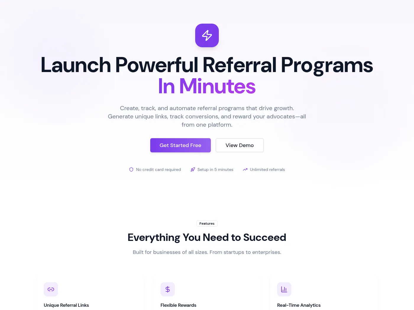 Referral Program SaaS Platform for Businesses