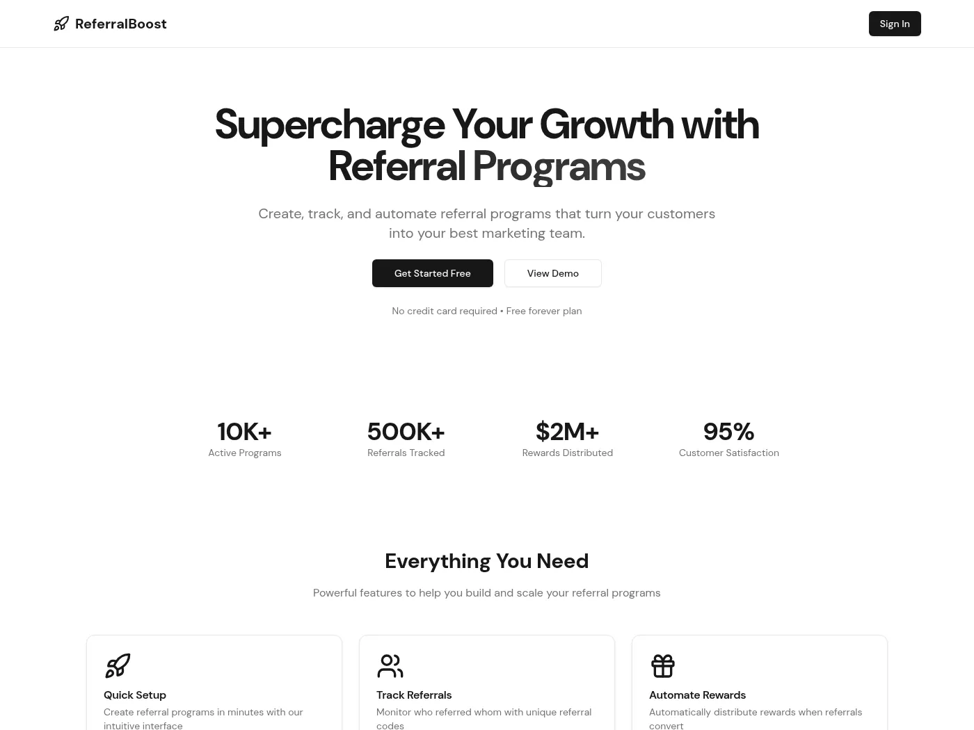 ReferralBoost SaaS