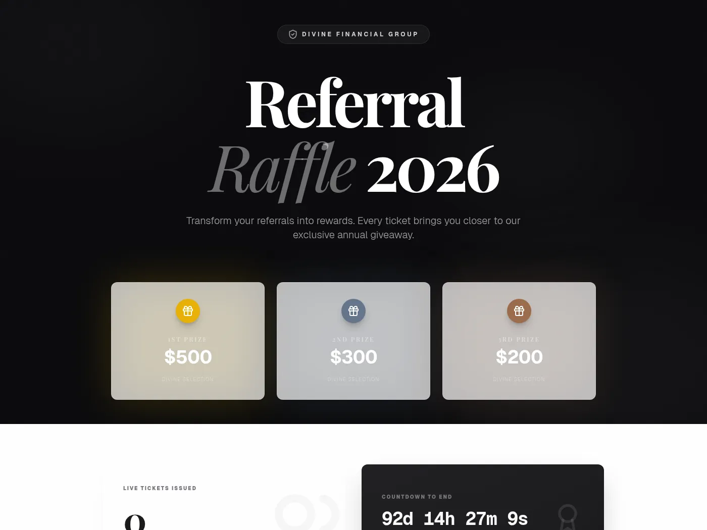 Referral Raffle Dashboard