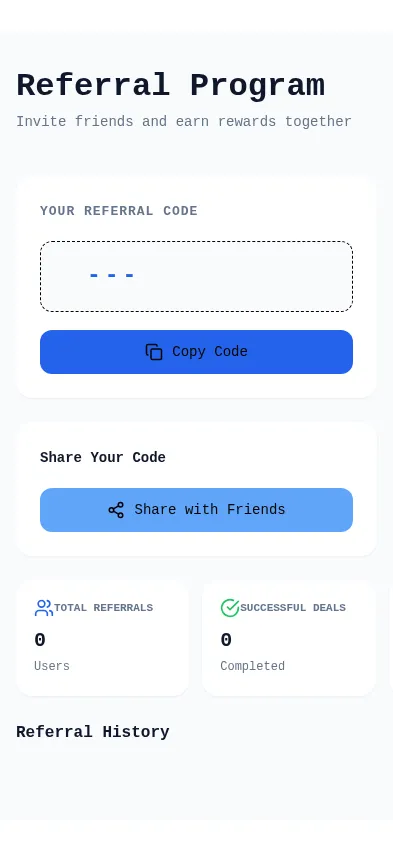 Referral Rewards Dashboard
