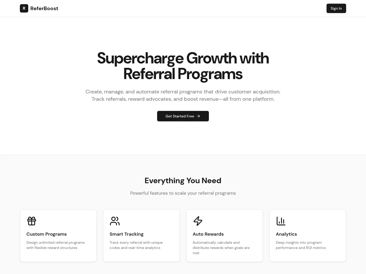 ReferBoost SaaS