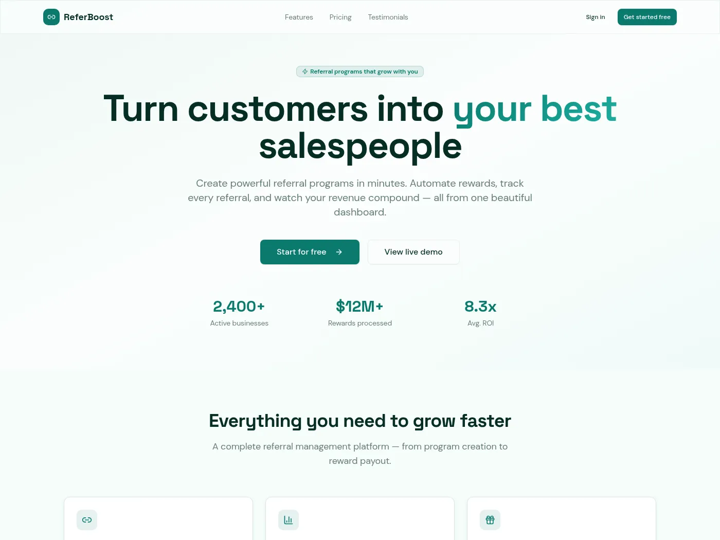 ReferBoost SaaS