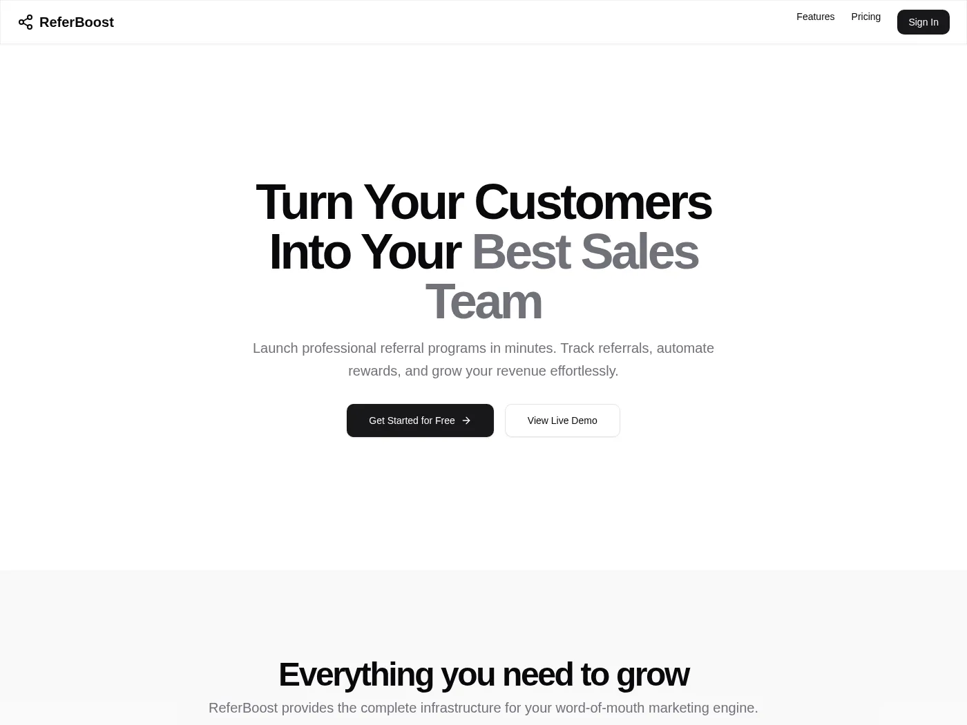 ReferBoost Platform